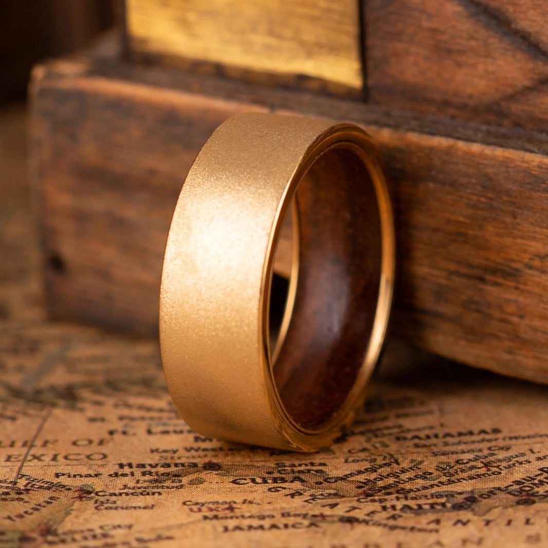 Gold and Black Tungsten Ring – Japanese Melody